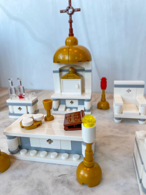 Father Leopold Celebrates Mass Lego Set – Crossroads Collective