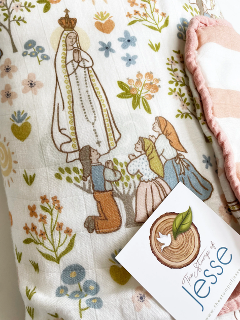 Our Lady of Fatima Double-Sided 8 Layer Quilt Catholic Gift ...