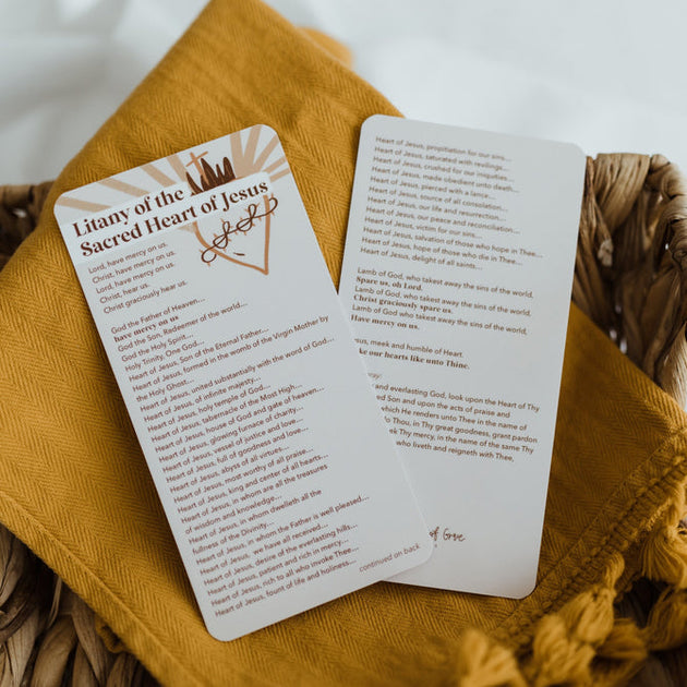 Litany of the Sacred Heart of Jesus Prayer Card – Crossroads Collective