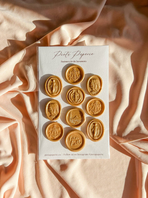 Catholic Wax Seals, Variety Pack of 10 in Resurrection Gold ...