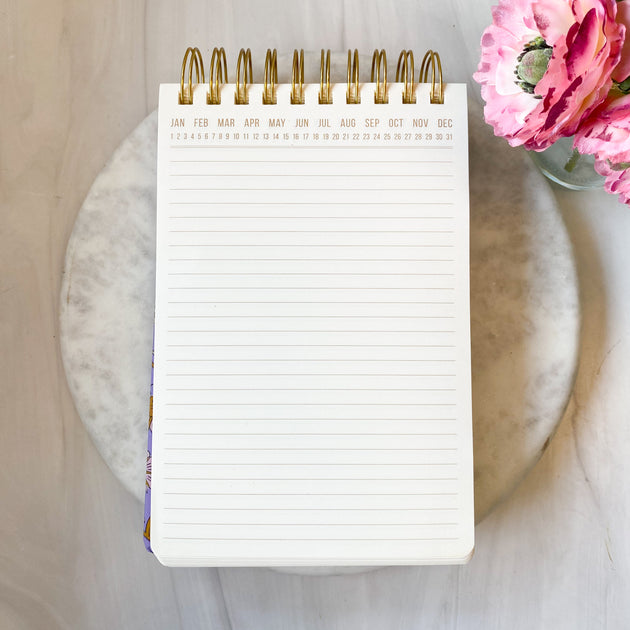 Large Chunky Notepad - Purple Vintage Floral – Crossroads Collective