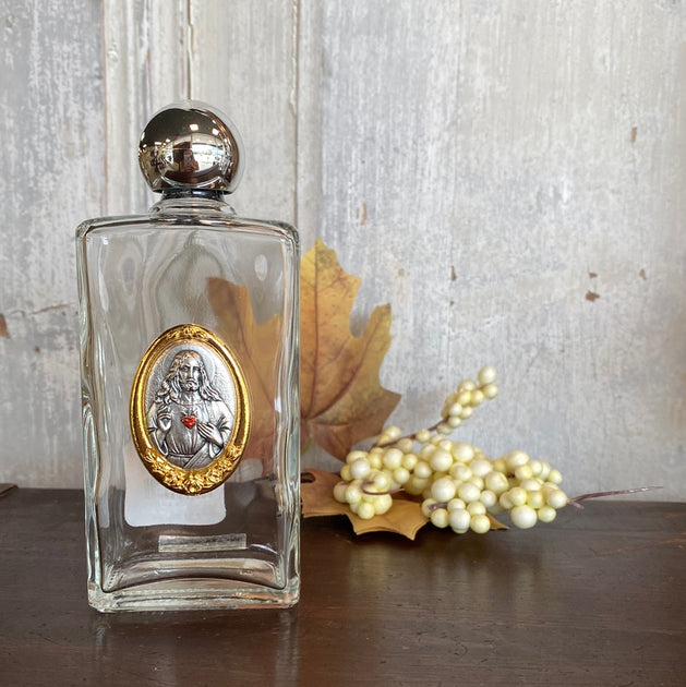 Sacred Heart of Jesus Large Holy Water Bottle 2x5" – Crossroads Collective