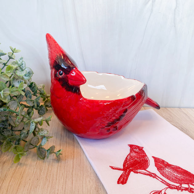 Stoneware Cardinal Bowl – Crossroads Collective