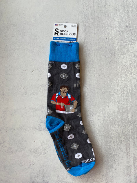 Bl. Carlo Acutis Eucharist Adult Socks – Crossroads Collective