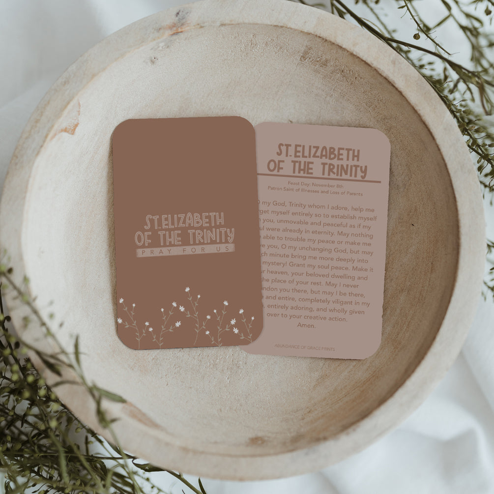 St. Elizabeth of the Trinity Prayer Card – Crossroads Collective