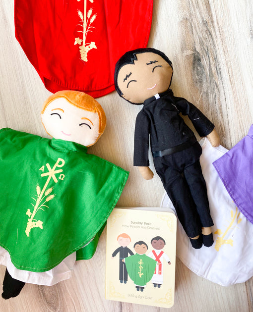 Father Paul Catholic Priest Rag Doll 14 Piece Set – Crossroads Collective
