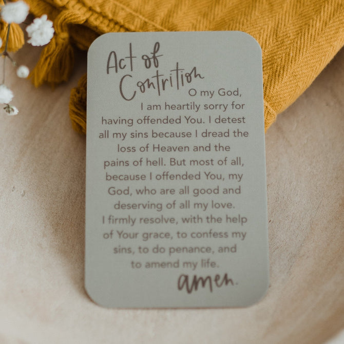 Act of Contrition Prayer Card – Crossroads Collective