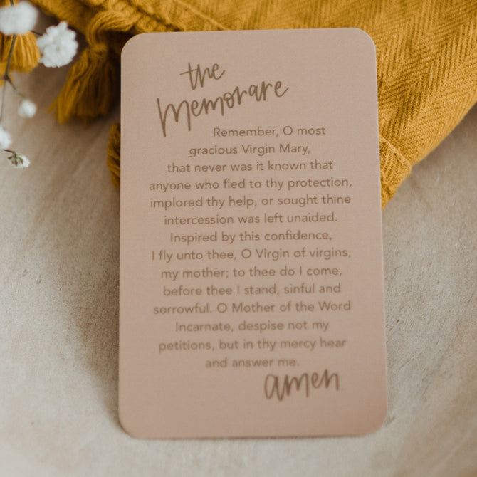 The Memorare Prayer Card – Crossroads Collective